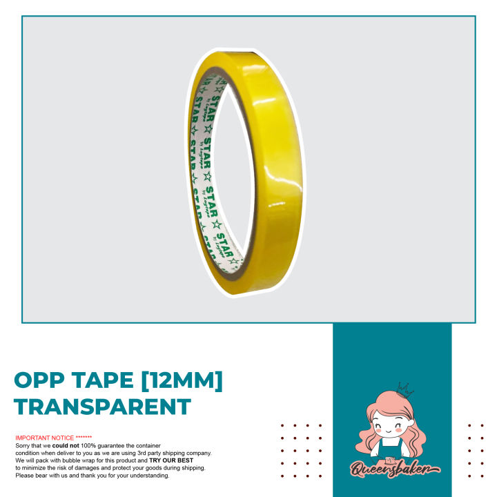 OPP Tape [12mm/18mm/24mm] Transparent | Lazada