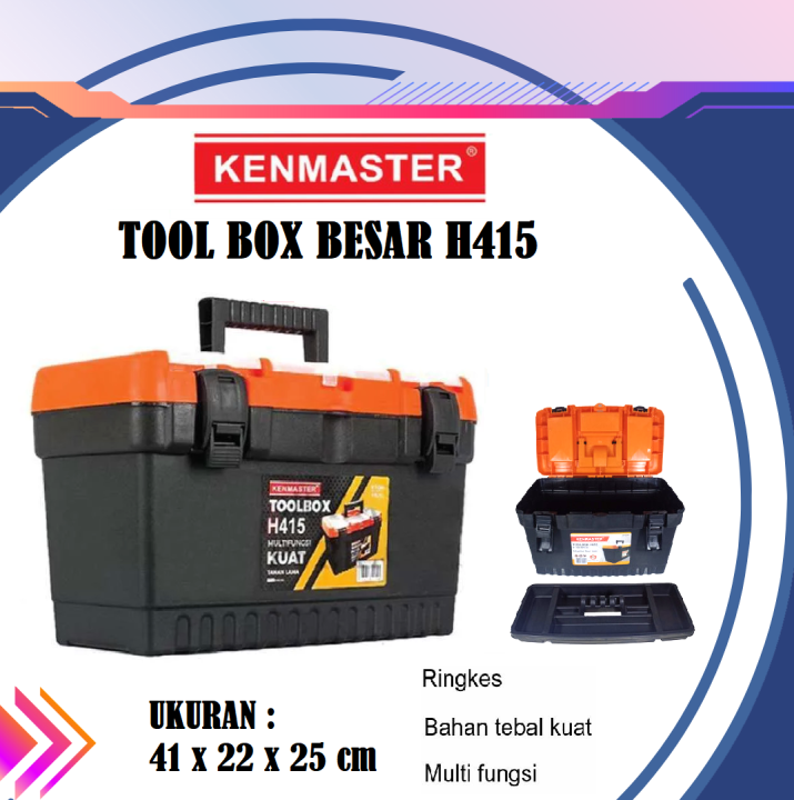 KENMASTER TOOL BOX BESAR H415 / TOOLBOX ALAT / TEMPAT KOTAK PERKAKAS ...