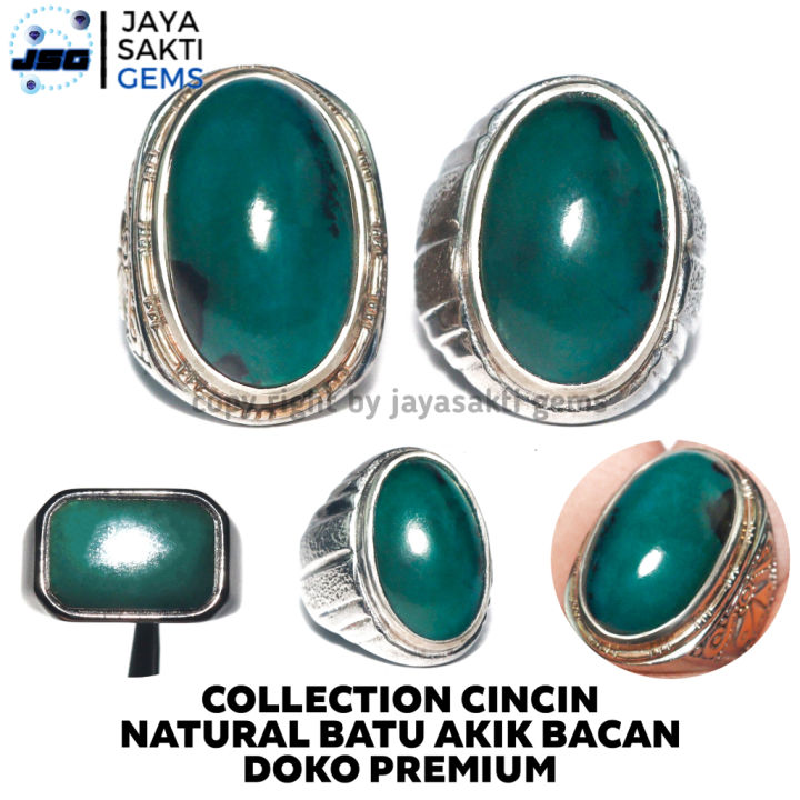 Collection Aneka Cincin Natural Batu Akik Bacan Doko Premium | Lazada ...