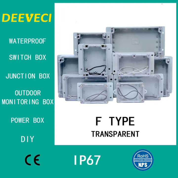 IP67 Plastic Transparent Waterproof Enclosure Electronic Project ...