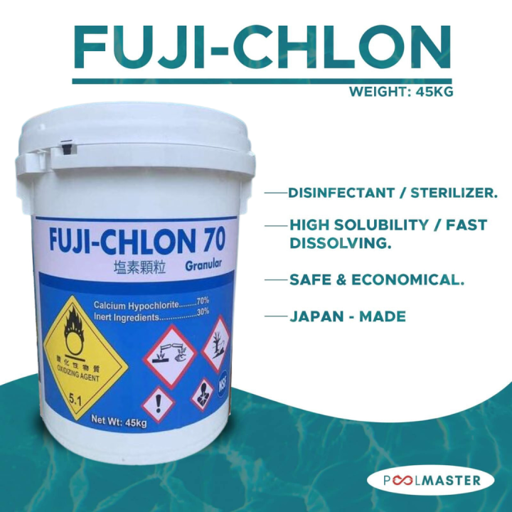 FujiChlon 45 Kg (1 Drum) Chlorine for Intex and Bestway Swimming Pool ...