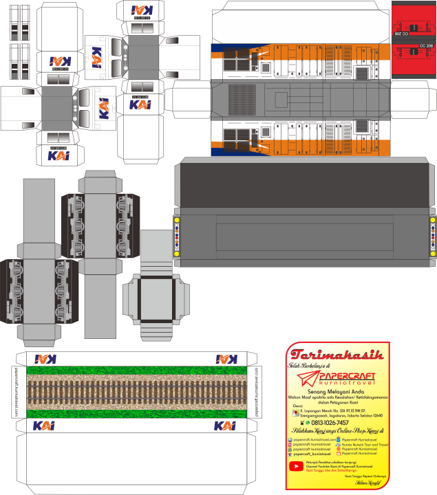Pola Kertas Papercraft Lokomotif CC 206 | Lazada Indonesia