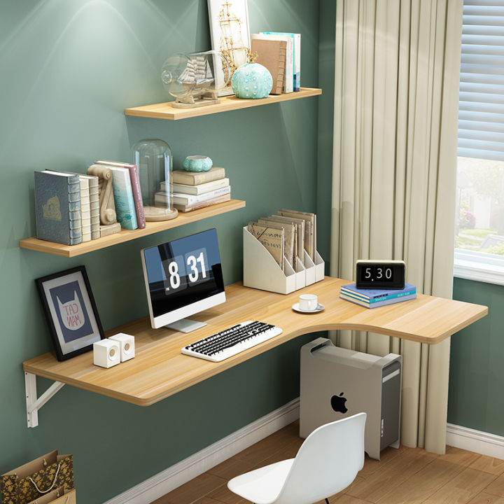 Wall-mounted folding table household computer desk wall table small ...