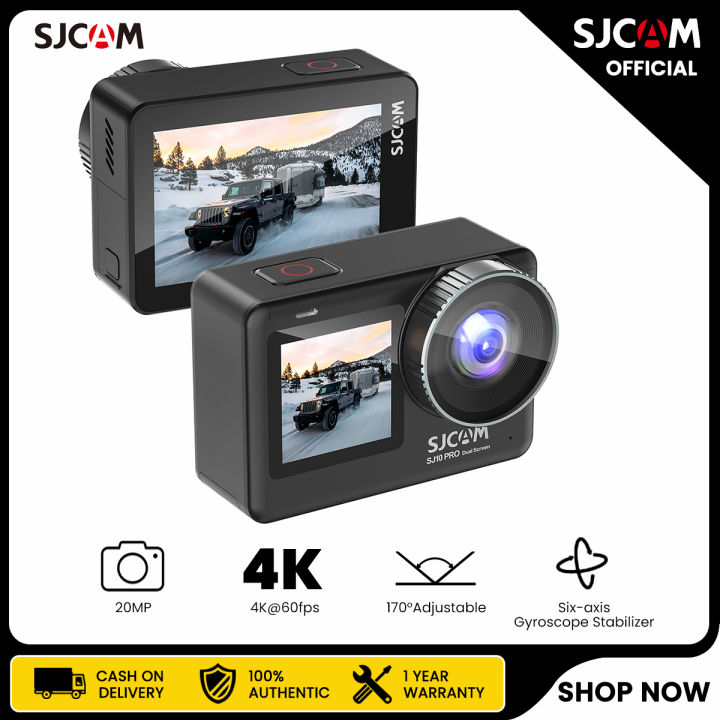 SJCAM SJ 10 Pro หน้าจอคู่กล้องแอคชั่นแคมเมรา4K 60FPS 20MP กล้องแอคชั่นแคมเมราแบบ Ultra HD พร้อม ...