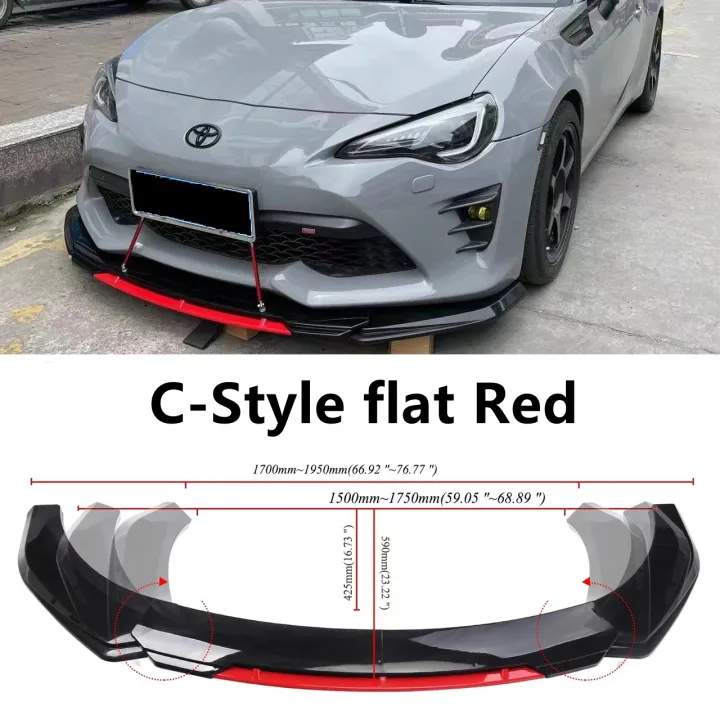 Universal Car Diffuser Adjustable Car Front Bumper Diffuser Lip Spoiler ...