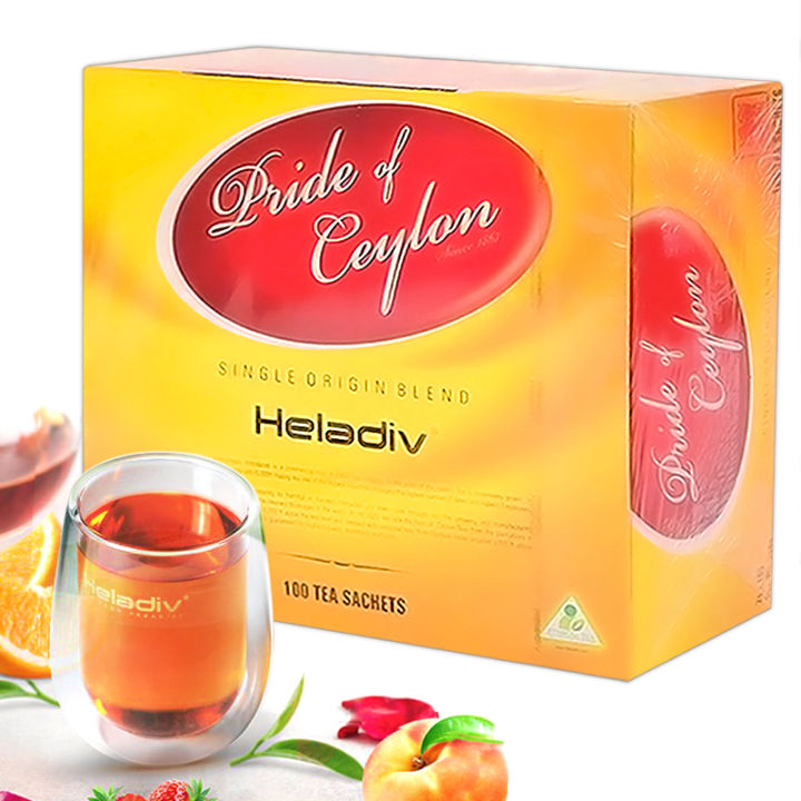 Heladiv ชาดำเฮลลาดิฟ ไพรด์ออฟซิลอน 100 ซอง จากศรีลังกา | Lazada.co.th