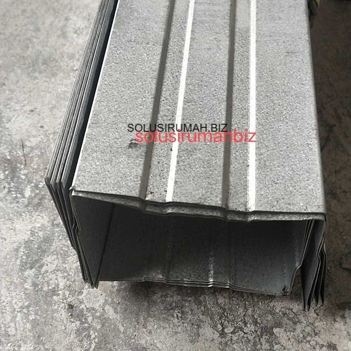 TALANG KOTAK GALVALUM L120mm x 1meter GALVANIS AIR GUTTER PROFIL METAL ...