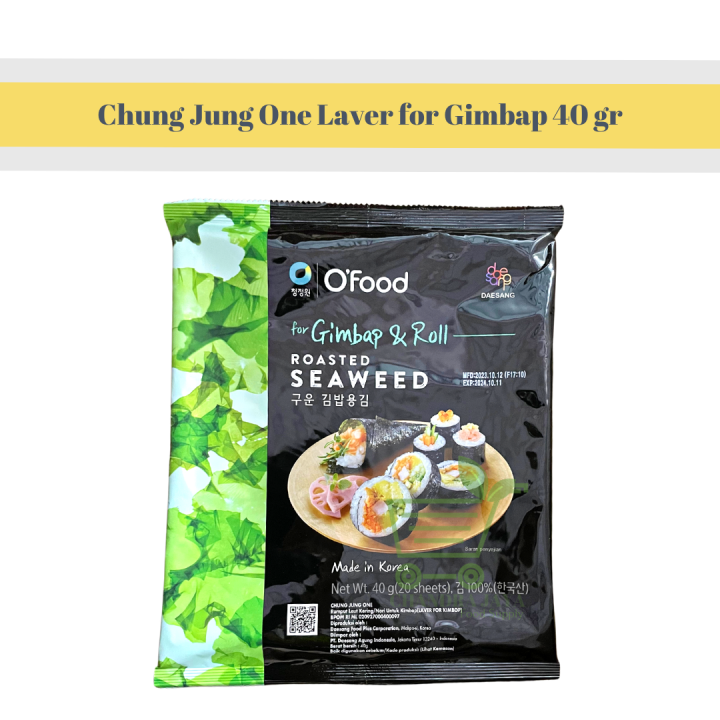 Chung Jung One Laver for Gimbap 40 gr - Sushi Nori / Seaweed | Lazada ...