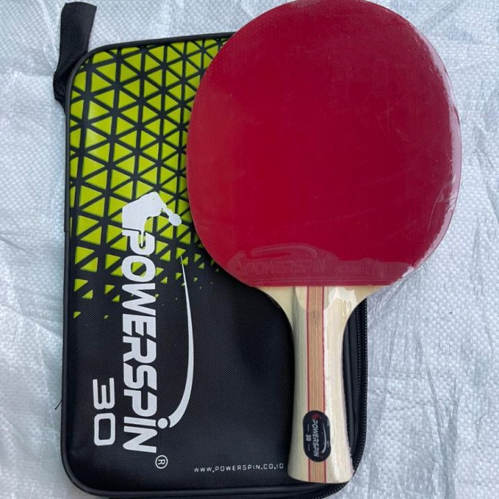 Bat bet Tenis meja pingpong Powerspin 30 Bonus Tas Full cover Original | Lazada Indonesia