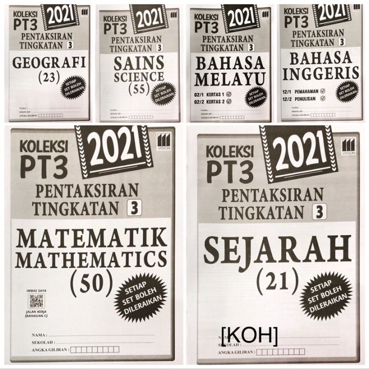 Koh Koleksi Pt3 2021 Tingkatan 3 Pentaksiran Kertas Ujian Tingkatan