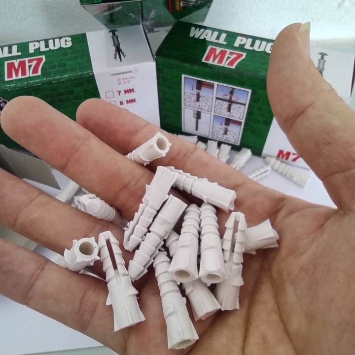 พุกพลาสติก M6 M7 M8 WALL PLUG พุ๊ก ปุ๊ก พุก พุกยาง 65-100ตัว | Lazada.co.th