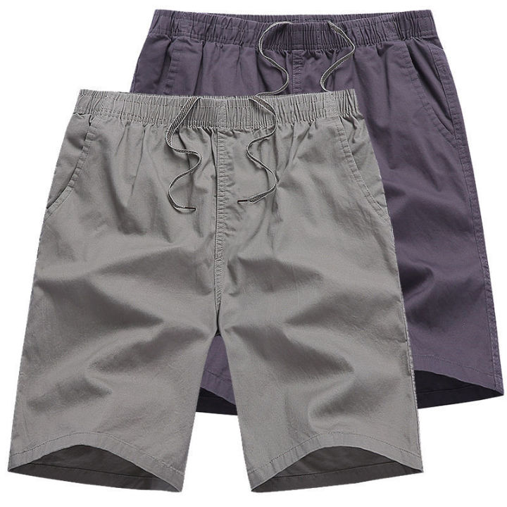 TOJC กางเกงขาสั้นยางยืดใหม่ล่าสุด ผ้าคอตตอน 100% สีไม่ตก | Lazada.co.th