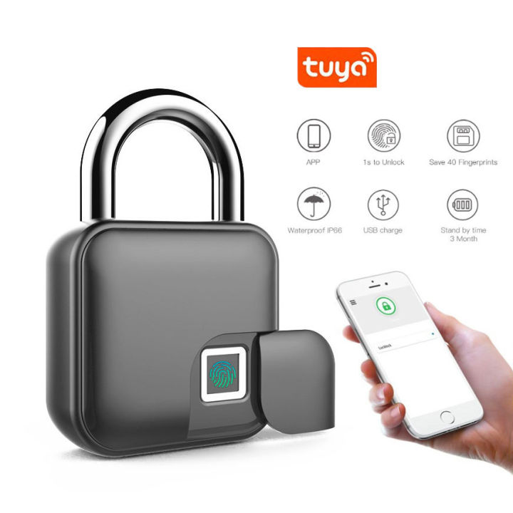 BOIO Bluetooth Fingerprint Lock TUYA Smart Life APP Smart Lock ...