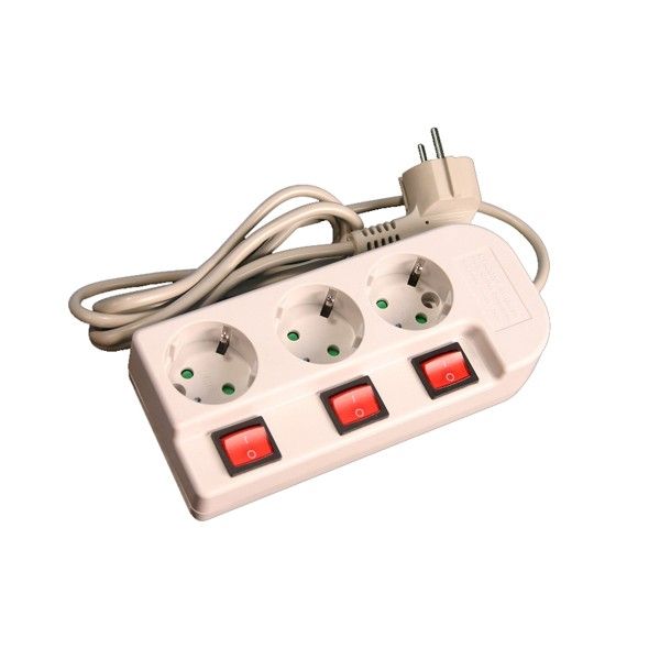 UTICON Kabel Extension ABU 3 Lubang SAKLAR TERSENDIRI /Colokan Kontak ...
