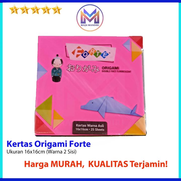Kertas Origami Forte Besar / Kertas Lipat 2 Sisi Isi 25 Lembar | Lazada ...