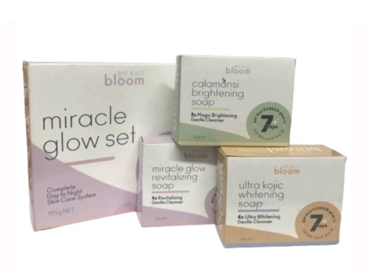BLOOM SKIN CARE (miracle glow set / kojic whitening soap / calamansi ...