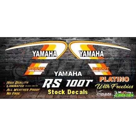 ..Yamaha RS 100T Stock Decals / Stickers with freebies sticker ...