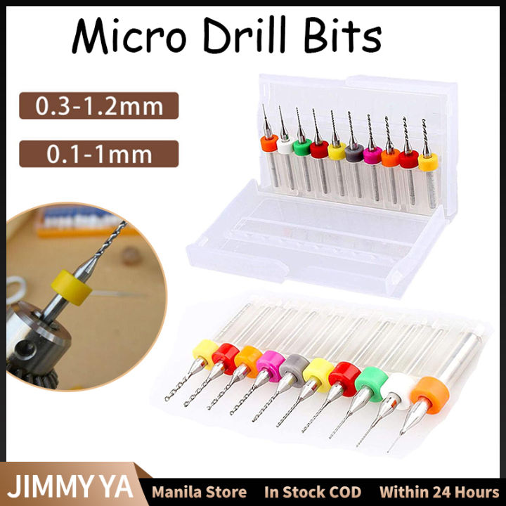 10PCS/Set Carbide Micro Drill Bit 0.1mm-1mm 0.3mm-1.2mm PCB Mini Drill ...
