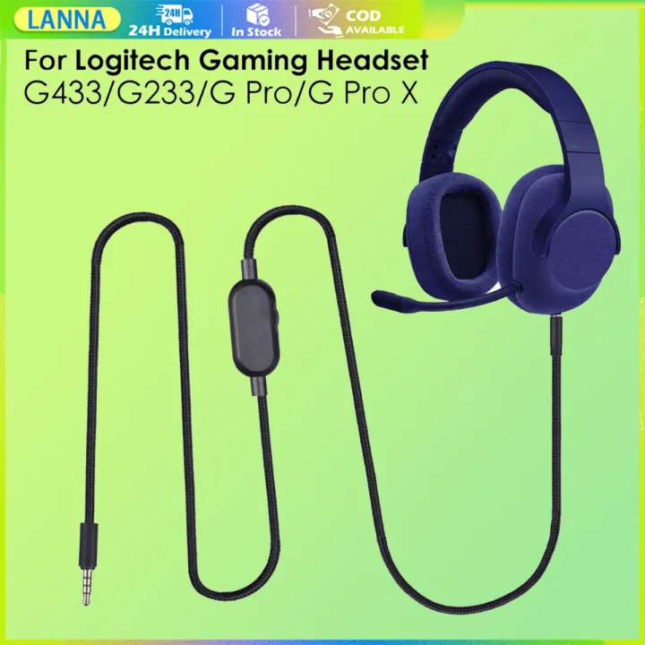 ของมาใหม่！สายหูฟัง logitech g433 G233 GPRO X ยาว2เมตร แบบพกพา สายสัญญาณ ...
