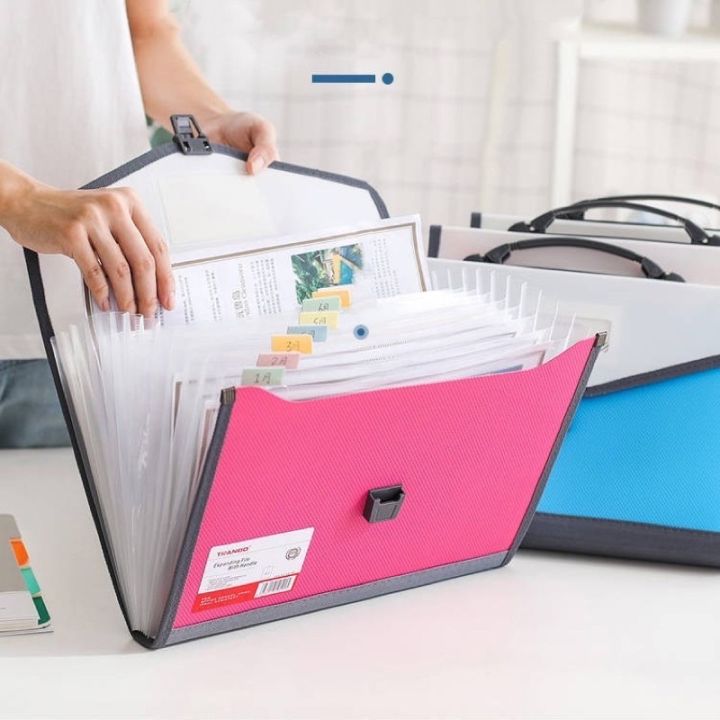 13 Grid A4 Organ Pack Cute Folder Multi-Layer Classification Data Paper ...