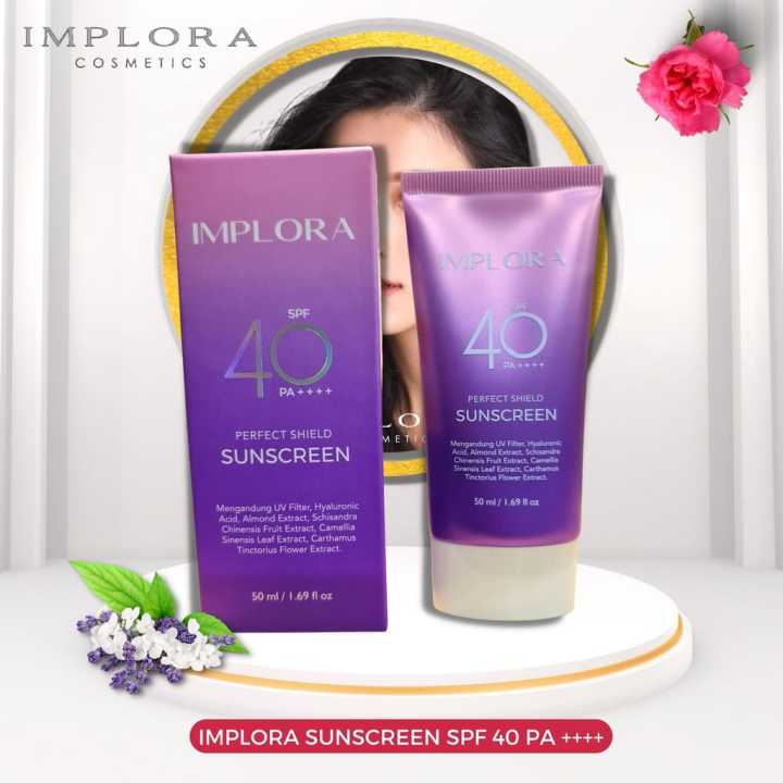 IMPLORA PERFECT SHIELD SUNSCREEN SPF40 PA++++ 50ml | Lazada Indonesia