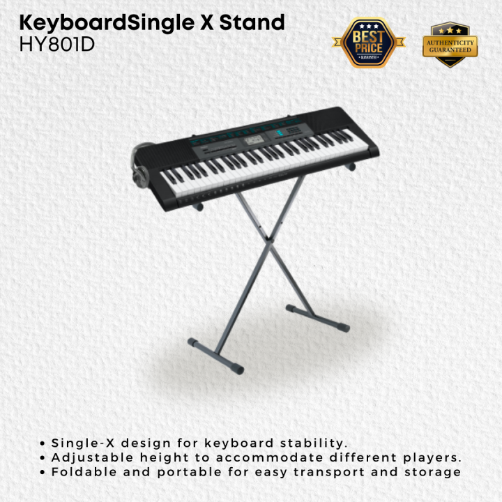 Double X Adjustable Keyboard Stand Heavy Duty Electric Organ Digital ...