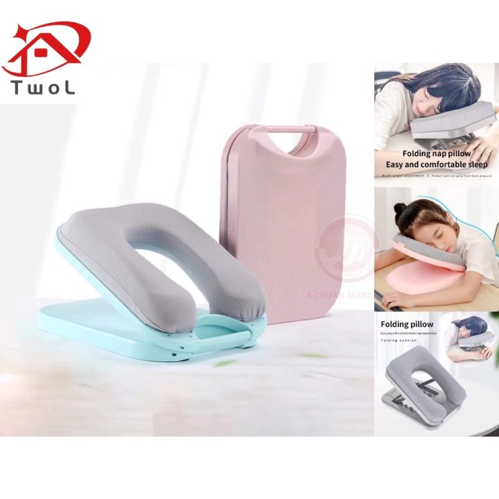 TwoL Office Desk Portable Nap Pillow for office Foldable School Desk ...