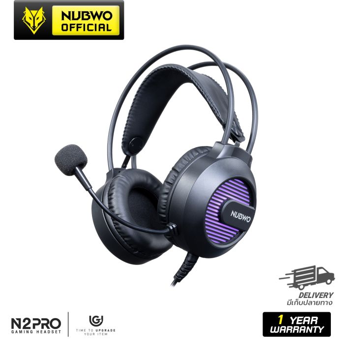 หูฟังเกมมิ่ง Nubwo N2PRO LED 7 Color 1 USB/1 Jack ของแท้ประกันศูนย์ 1ปี | Lazada.co.th