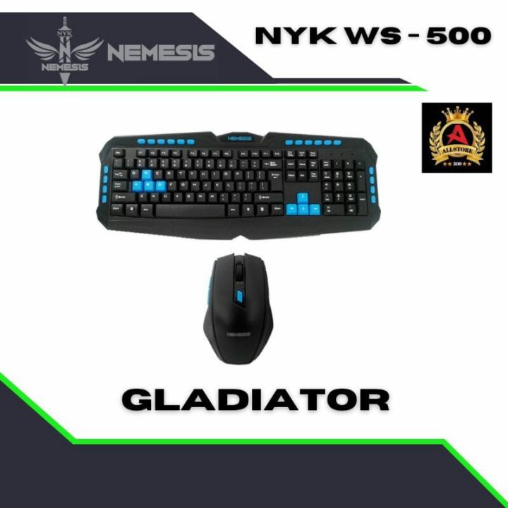 Keyboard Mouse Gaming Wireless Combo Gladiator NYK Nemesis WS-500 / WS ...