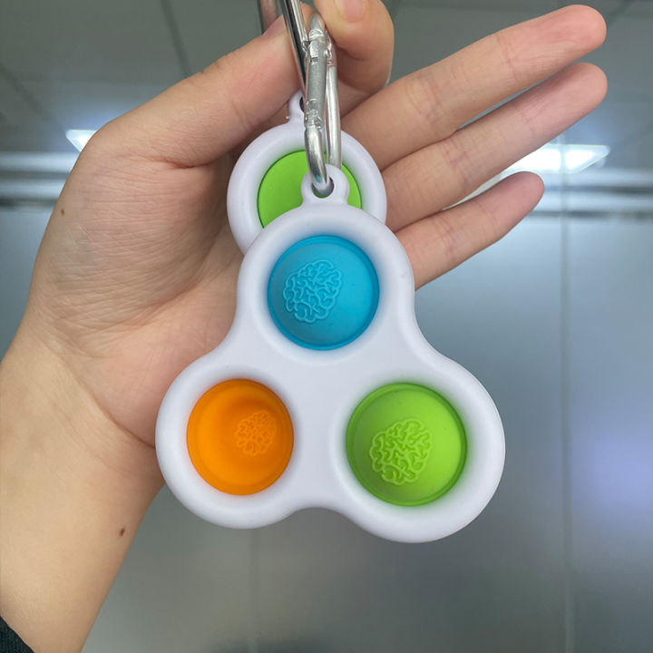Baby Sensory Fidget Simple Dimple Toy keychain montessori Toys Stress ...