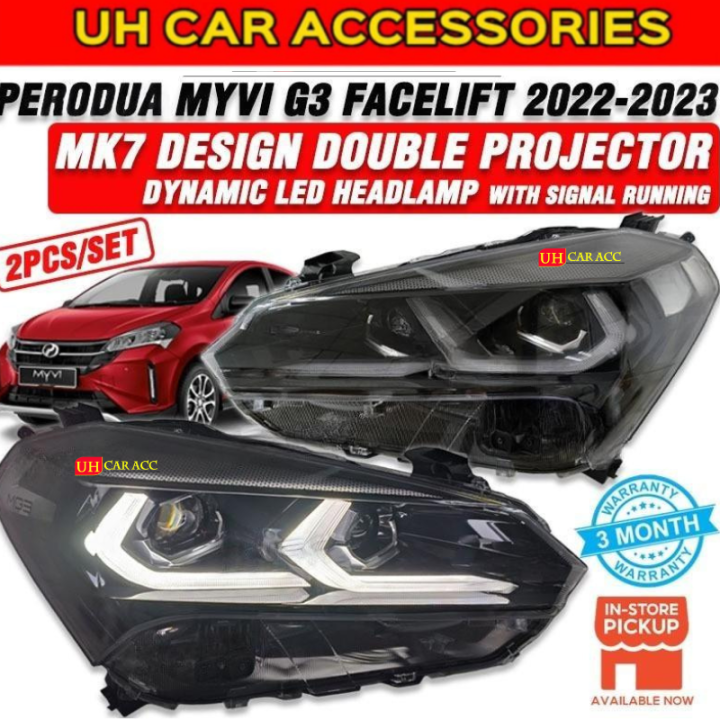 PERODUA MYVI G3 FACELIFT 2022 - 2023 MK7 DESIGN DOUBLE PROJECTOR ...