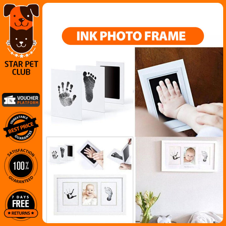 รอยเท้าเด็กทารกแรกเกิด Handprint Inkpad หน่วยความจำเด็กของที่ระลึก No ...