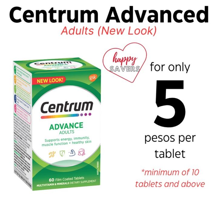 【Local Warehouse】 Centrum Advanced Multivitamins for Adults (New Look ...