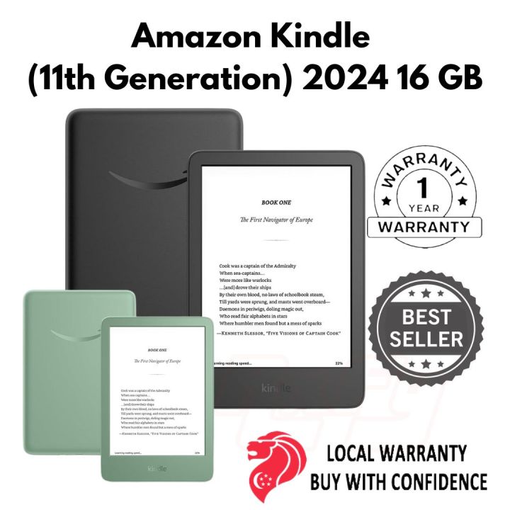 Amazon Kindle (11th Generation) 2024 16 GB - Lightest most compact ...