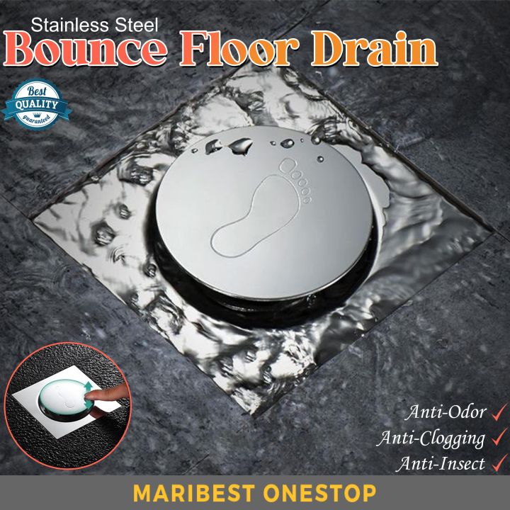 4 Inch 6 Inch Bounce Floor Drain Stainless Steel Floor Drain Square ...