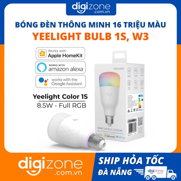 Bóng đèn thông minh Yeelight Bulb 1S, W3, 16 triệu màu, tích hợp ...