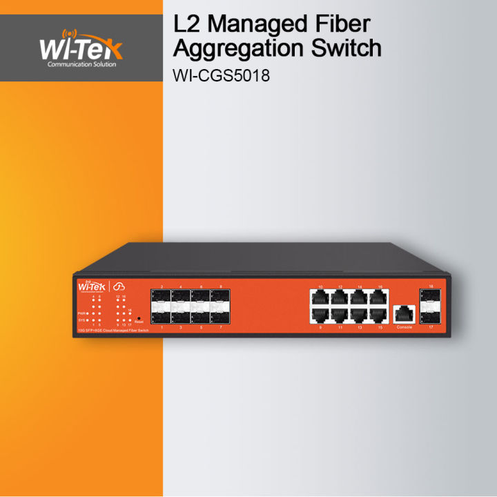 Wi-Tek WI-CGS5018 L2 Managed Fiber Aggregation Switch | Witek by EJD ...