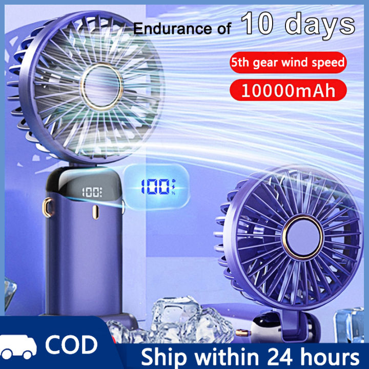Portable Mini Fan Rechargable Handheld Fan USB Hanging Neck Electric ...