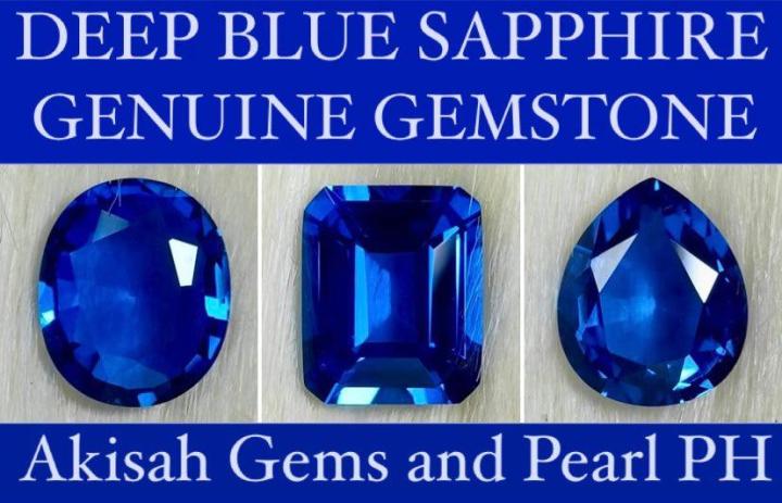 DEEP BLUE SAPPHIRE - GENUINE GEMSTONE. GRADE AAA. ASSORTED SHAPE. LOOSE ...