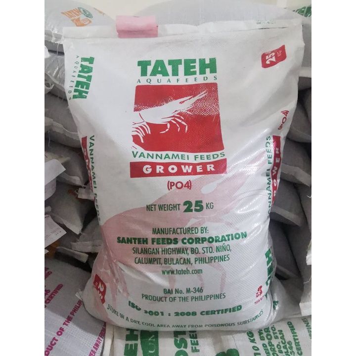【Pet】 Tateh Aquafeeds Vannamei PO4 1kg Prawn Shrimps Ulang Feeds Grower ...