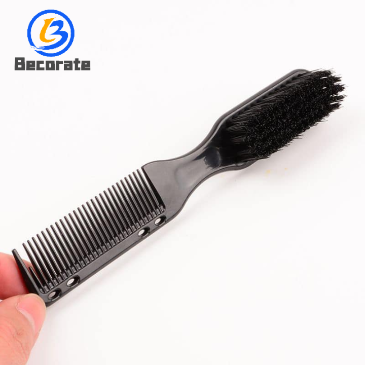 double-sided comb brush black small beard styling brush professional ...