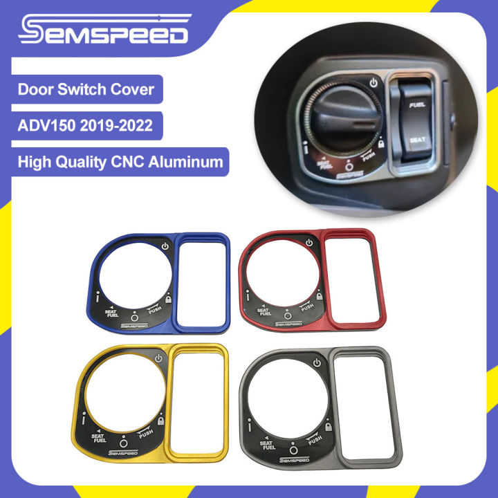 SEMSPEED Motorcycle Lock Switch Ignition Door Button Key Cover For ...