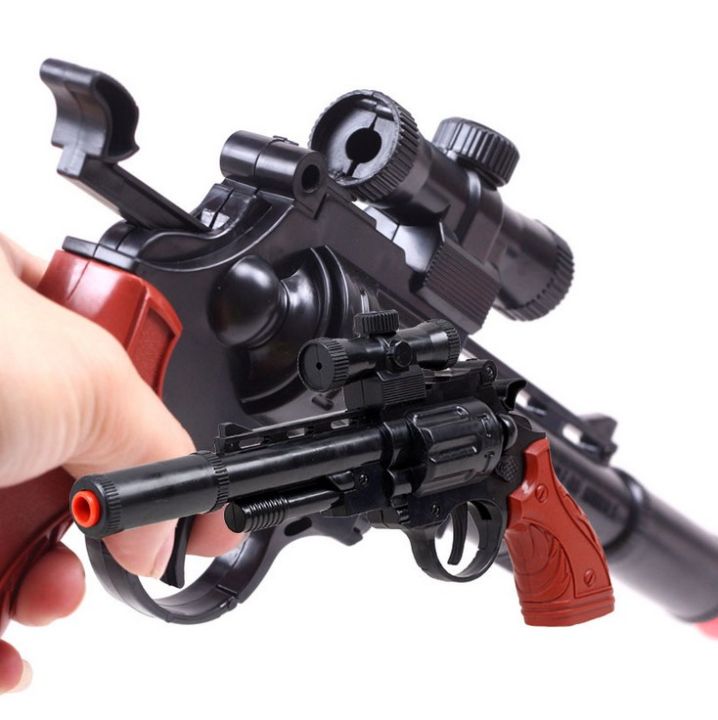 Large simulation revolver soft gun with night vision lamp model ...