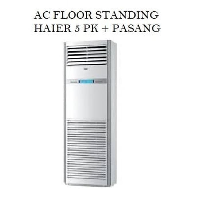 AC FLOOR STANDING HAIER 5 PK HPU-48STD301 NON INVERTER + PASANG ...