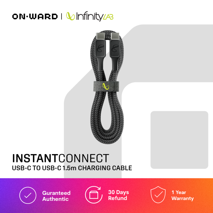 InfinityLab InstantConnect USB-C to USB-C 1.5m 100W PD ultra-fast ...