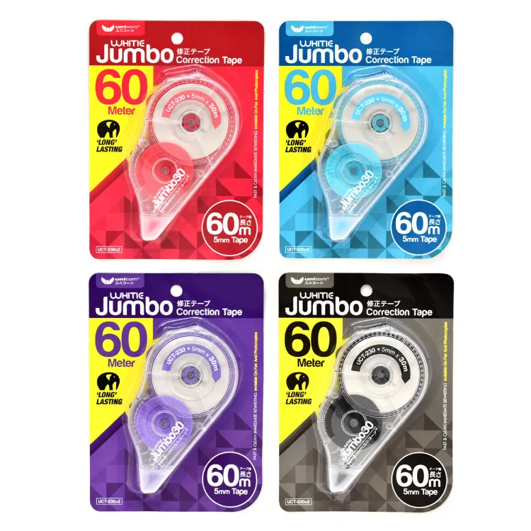Unicorn Stationery 1 set 2 pcs Jumbo Correction Tape / White Out ...