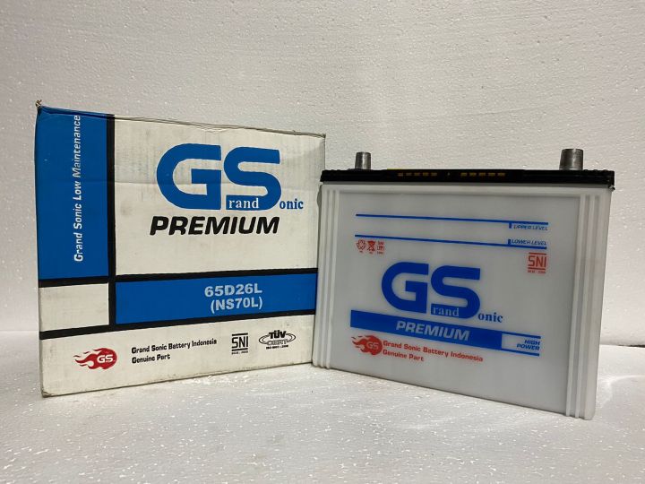 Aki Mobil MITSUBISHI PAJERO NS70L (65D26L) GS GRAND SONIC | Lazada Indonesia