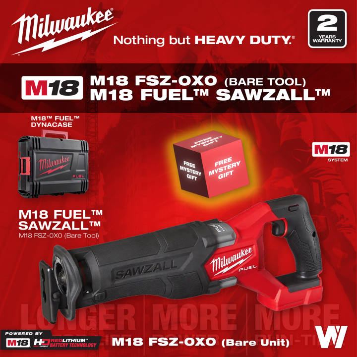 Milwaukee M18 FUEL Reciprocating Saw Sawzall - Model M18 FSZ | Lazada