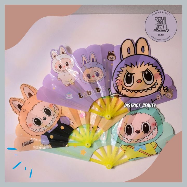 KIPAS LIPAT PLASTIK LABUBU KIPAS LIPAT TANGAN SOUVENIR KIPAS TANGAN ...