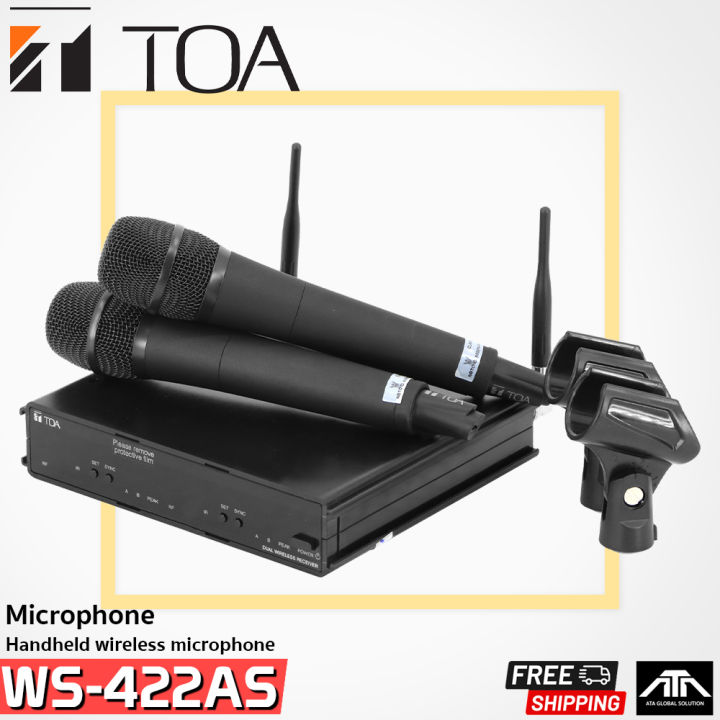 TOA WS-422 Dual Channel Wireless Set ไมค์โครโฟนไร้สาย ไวเรสส์ ไมค์ ความถี่ 748-758 MHz ขออนุญาต ...